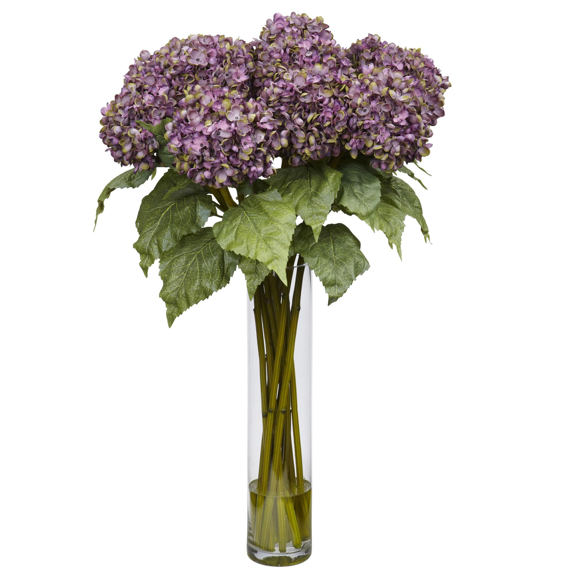 Hydrangea w-Cylinder Purple | SilkBlume
